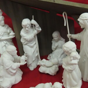 Vintage Avon Nativity Collectibles Nativity Set Bisque Porcelain With ...