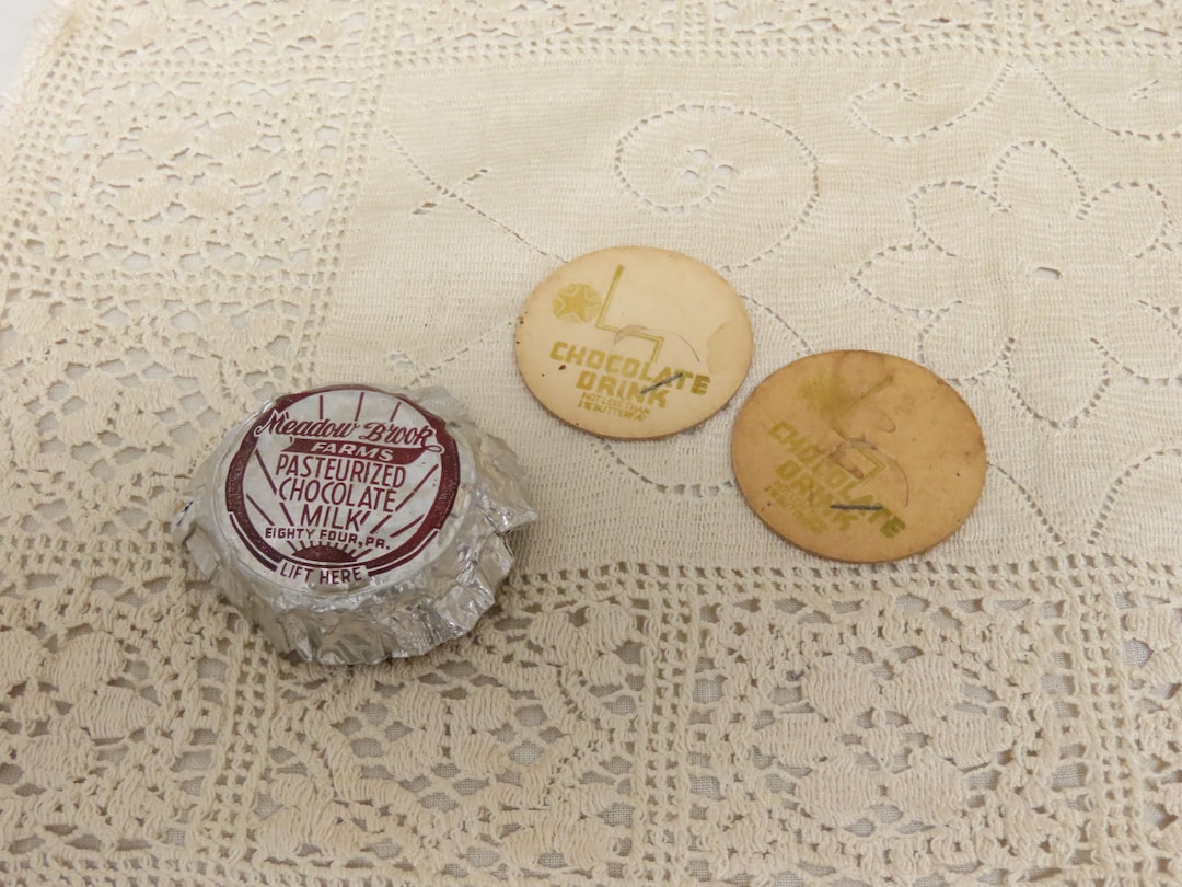 Vintage Chocolate Milk Bottle Caps Chocolate Drink Bottle Caps Meadow ...
