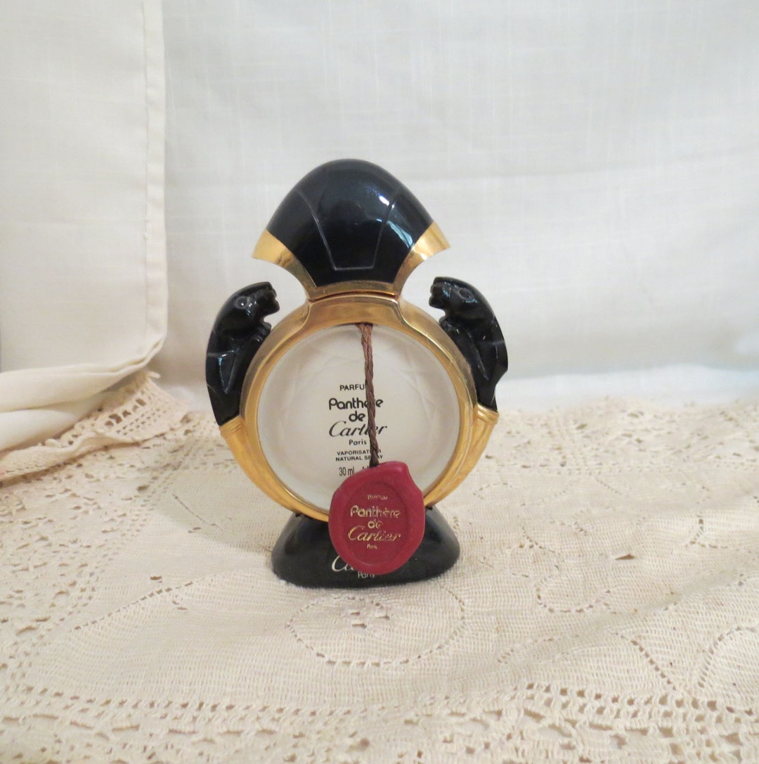 Vintage Cartier Panthere Parfum Bottle With Hang Tag Atomizer Frosted ...