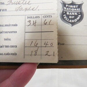 SALE Vintage Leather Bank Check Book Cover First National Bank | Etsy