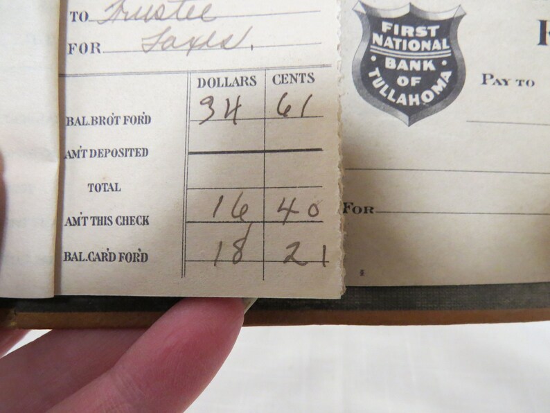 SALE Vintage Leather Bank Check Book Cover First National Bank | Etsy