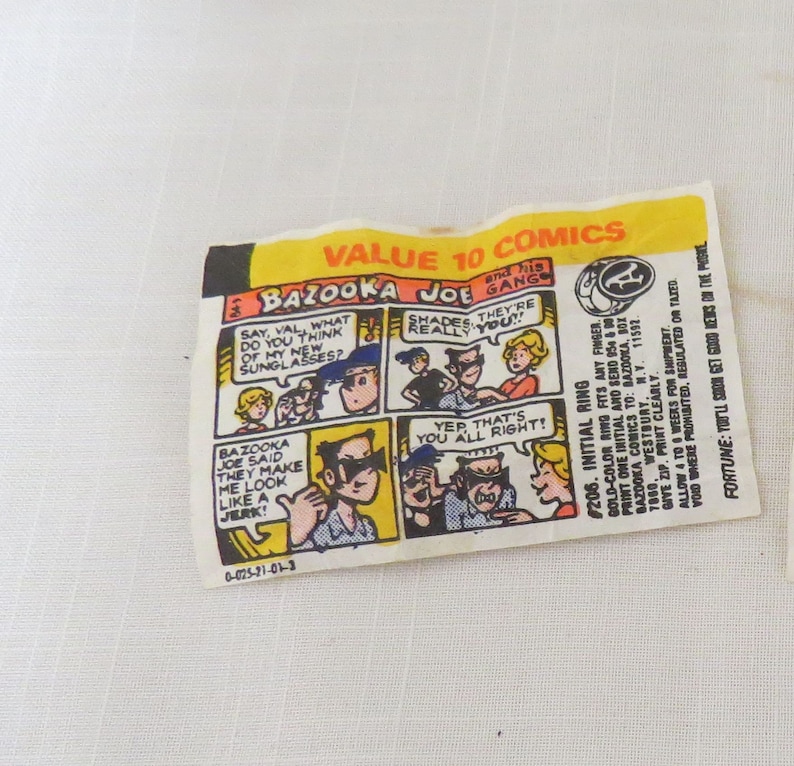 Vintage Bazooka Joe Bubble Gum Comics Fortune Cards Premium | Etsy