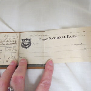 SALE Vintage Leather Bank Check Book Cover First National Bank | Etsy