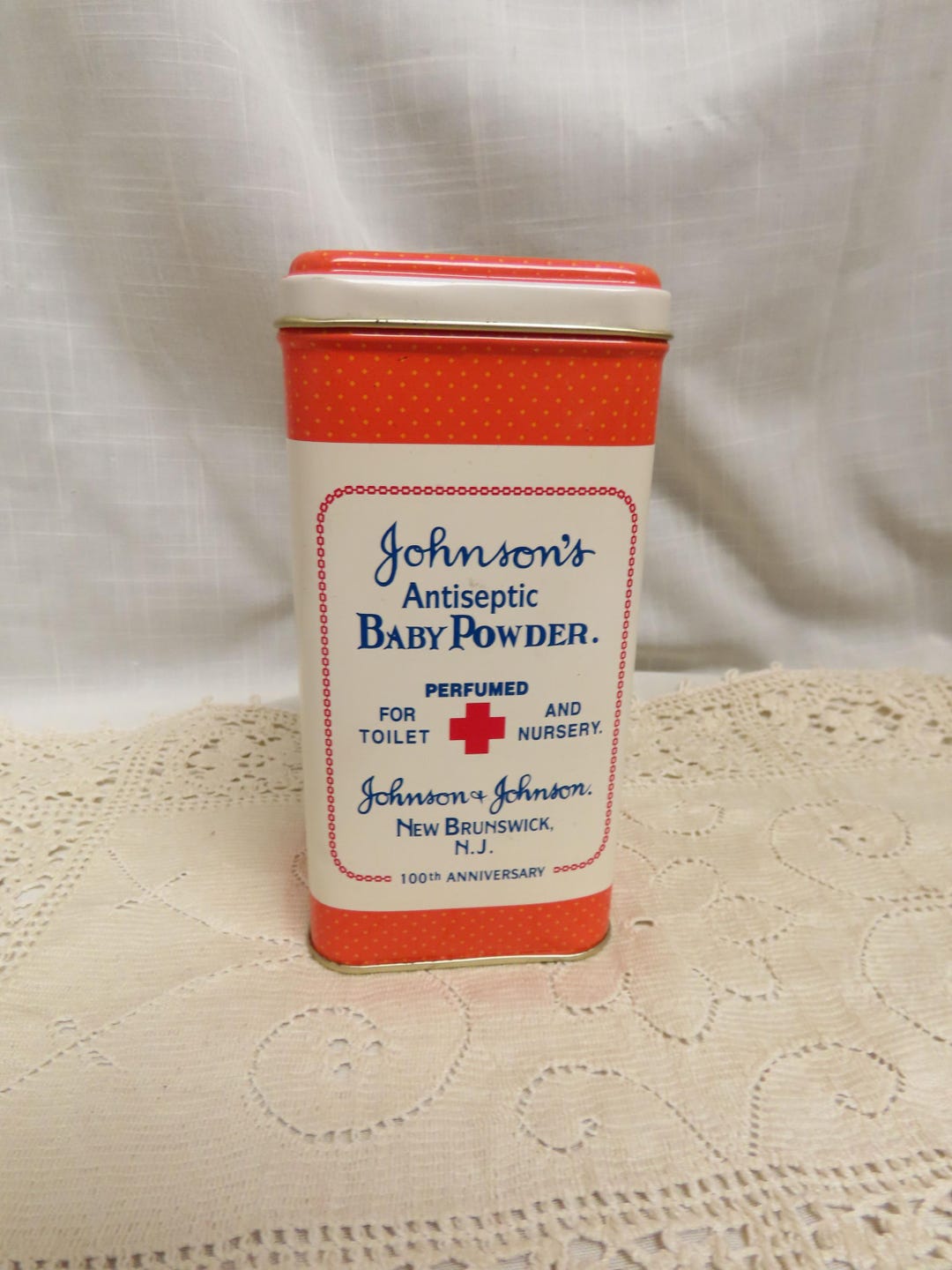 Vintage Johnson's Antiseptic Baby Powder Tin Reproduction Tin 100th ...