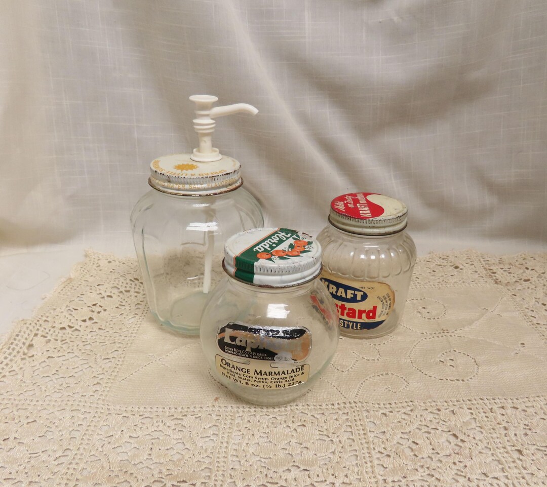 Vintage Kraft and French Mustard Jars Florida Lapham Orange Marmalade ...