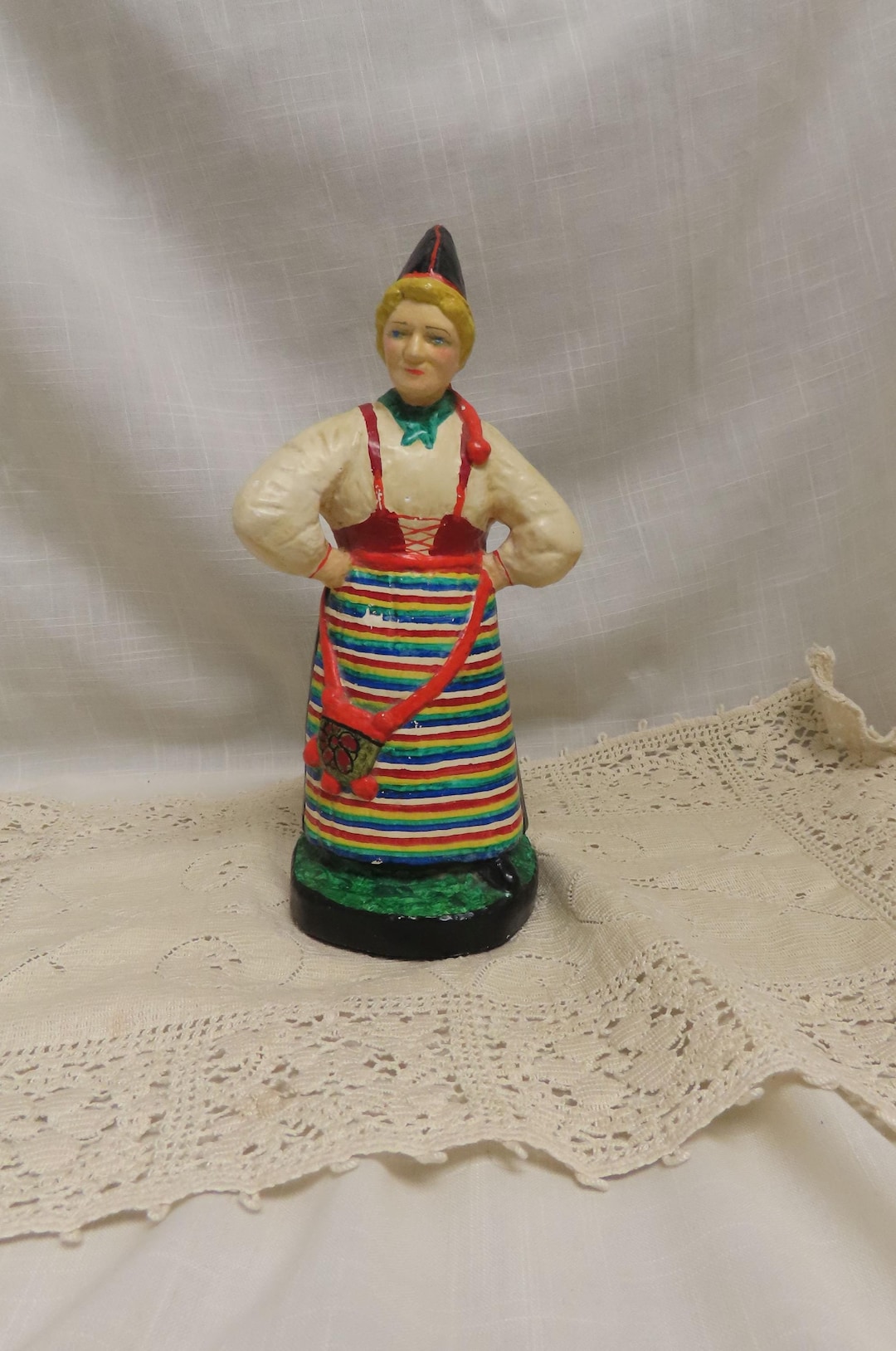 SALE Vintage Folk Art Souvenir Lindsborg Kansas Hand Painted Swedish ...