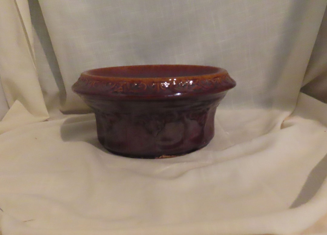 SALE Anitque Parlor Spittoon Pottery Spittoon Rockingham Rutile Glaze ...
