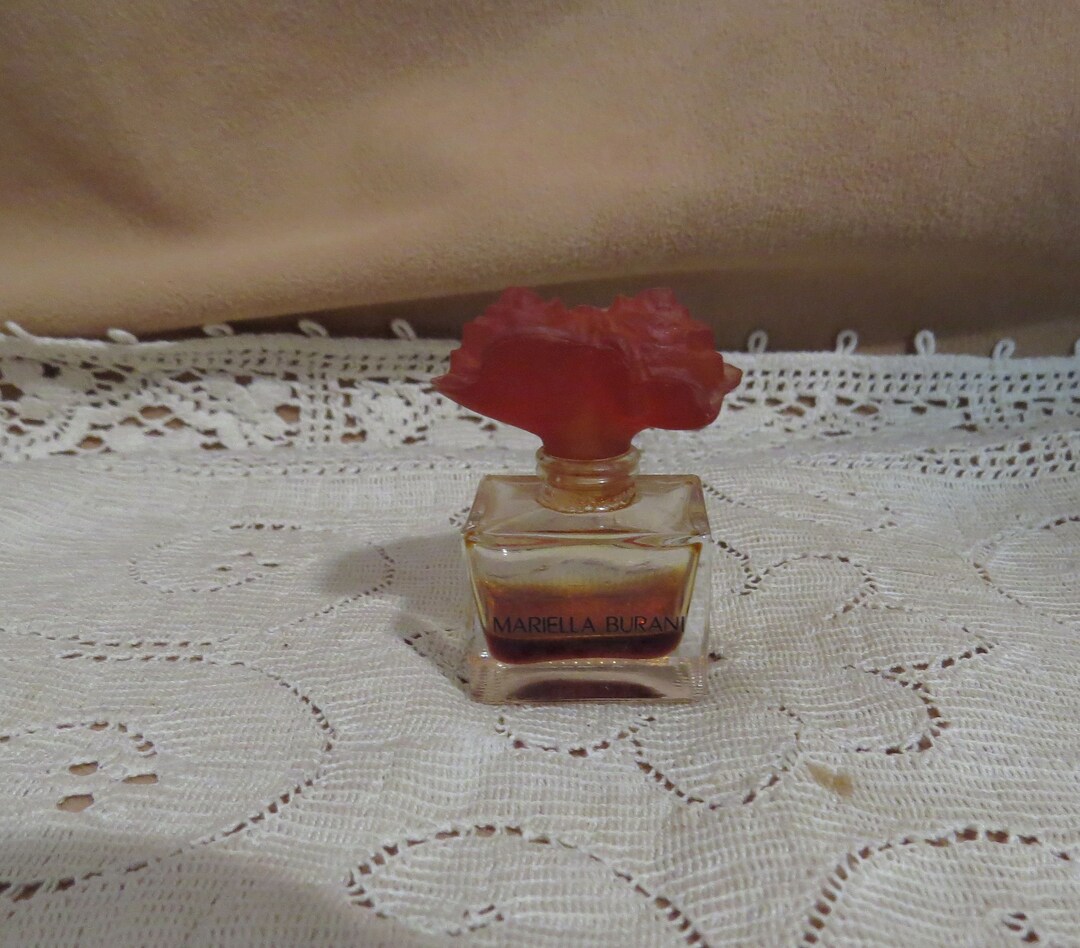 Vintage Mariella Burani Perfume Bottle With Contents Figural Rose ...