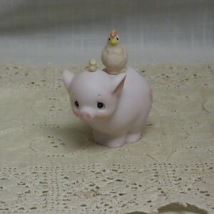 Vintage Johathan & David Enesco Tubby Pig Chicken and Chick Firgurine ...