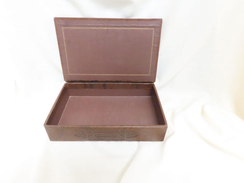 Antique Embossed Lid Hanky Box Handkerchief Stationery Box - Etsy