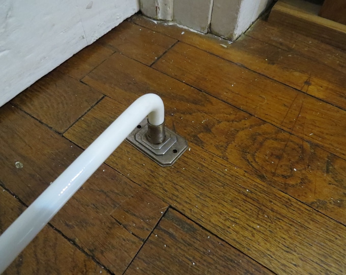 Vintage Milk Glass Towel Rod With Brackets Towel Rack - Etsy