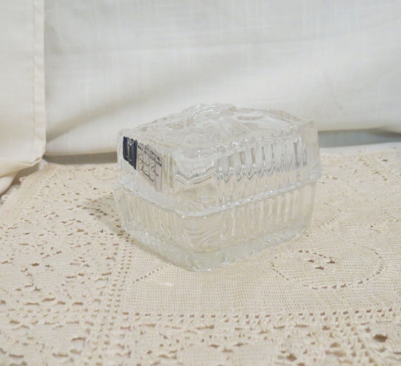 SALE Vintage Lead Crystal Box Made In Yugoslavia Ring… - Gem