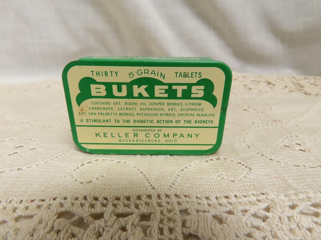 Vintage Bukets Tablets Tin Keller Company Mechanicsburg Ohio Medicinal ...