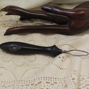 Antique Victorian Button Hook Art Nouveau Sterling Silver Over Wood - Etsy