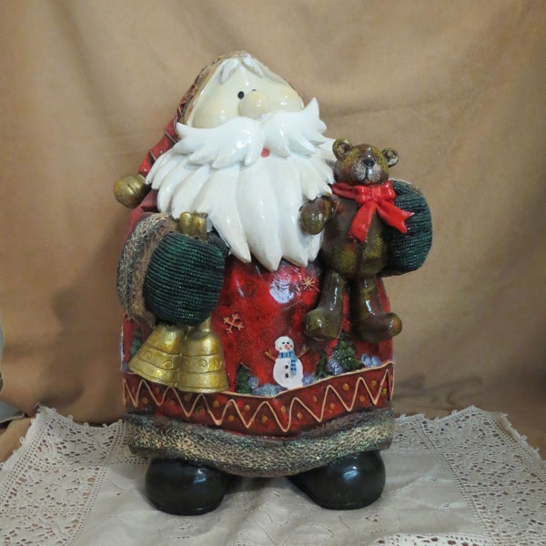Large Santa Figurine - Etsy