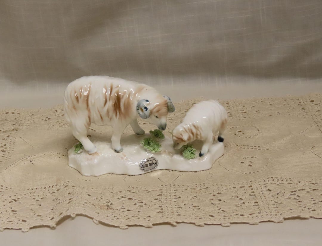 Vintage Bone China Sheep Figurine Dorset Sheep Porcelain Sheep Figurine ...