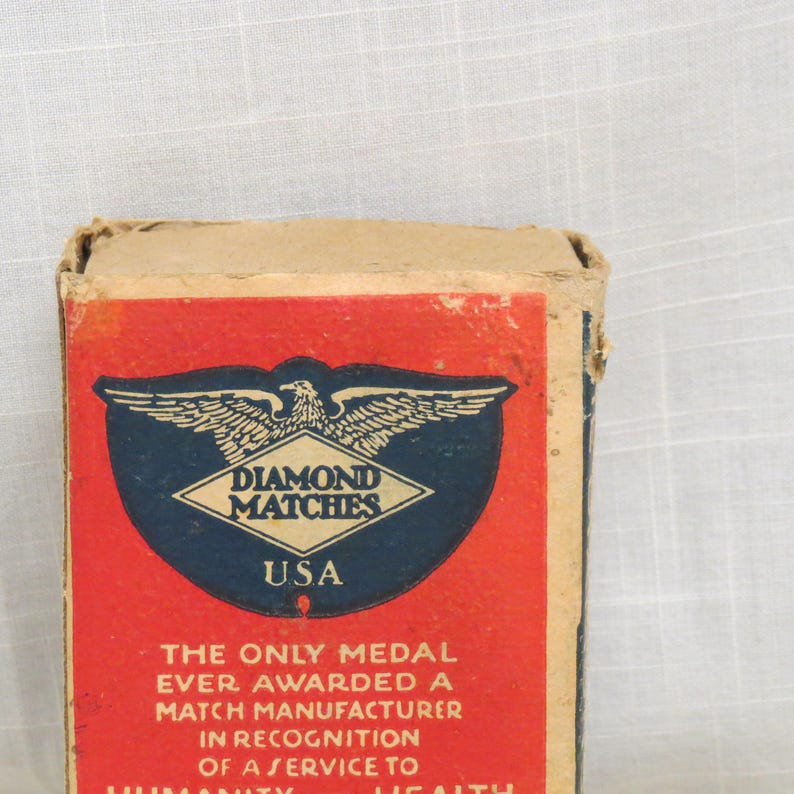 Vintage Crusaders Diamond Matches Box Humanity Health Safety Award Box ...
