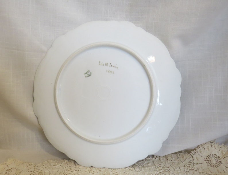 Antique China Painted Plate Putti and Roses Artist Signed Ida - Etsy