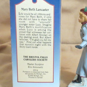 Vintage Bristol Falls Mary Beth Lancaster Figurine Carolers Society ...