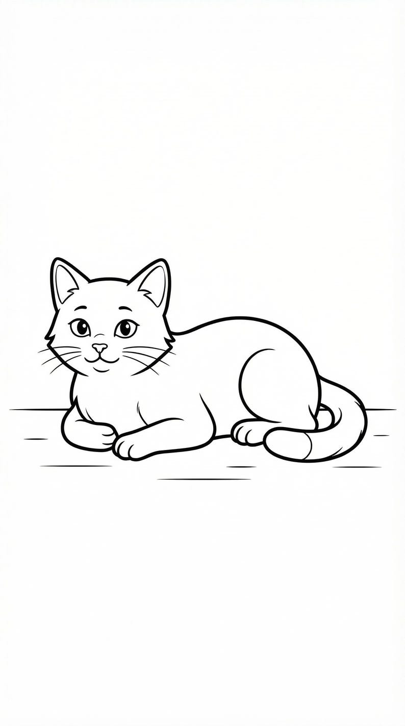 60 Cat Coloring Pages for Kids | Cute Cat Coloring Sheets | Printable ...