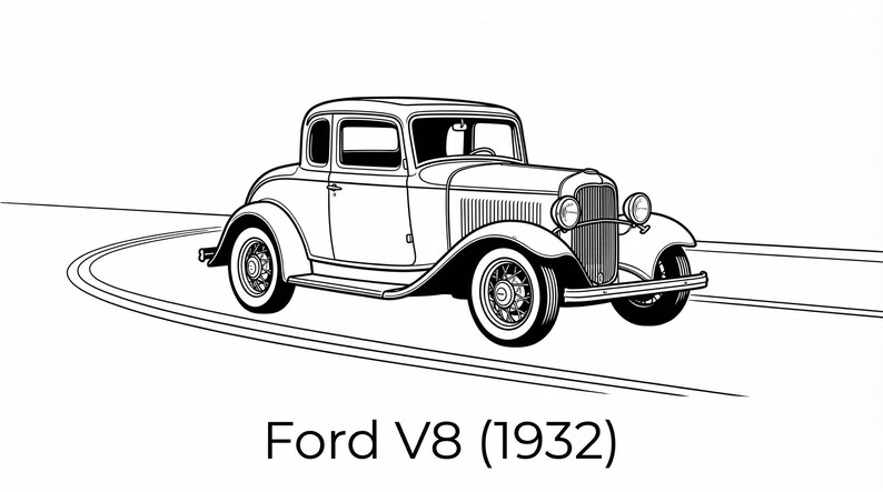1932 Ford V8 Flathead Engine Blueprints - 40 Wide Technical Schematics ...