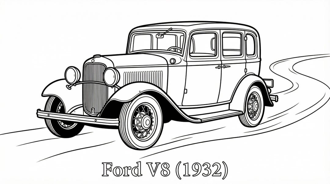 1932 Ford V8 Flathead Engine Blueprints - 40 Wide Technical Schematics ...
