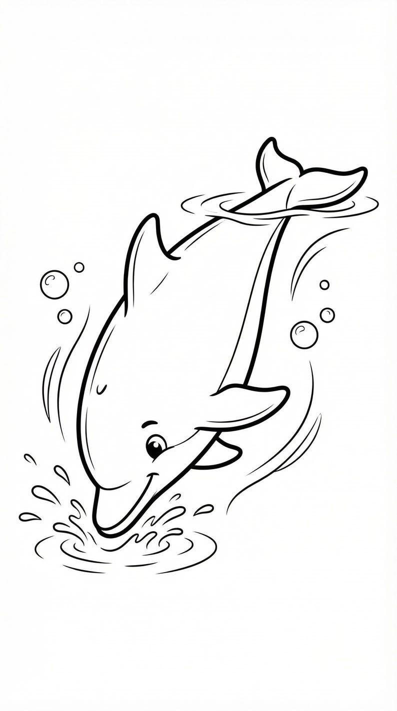 65 Dolphin Activity Pages for Kids | Printable Ocean Animal Art | Fun ...