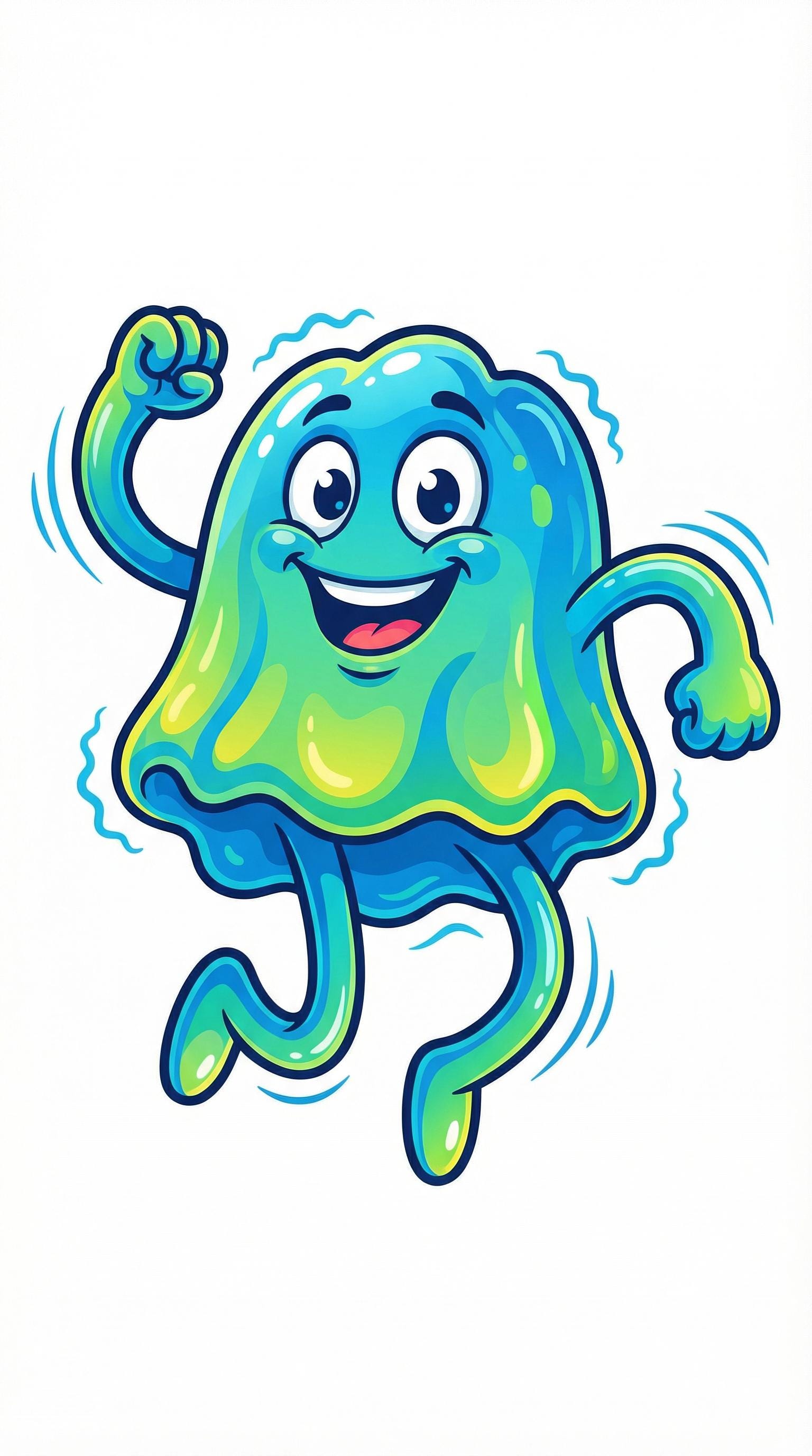 Simple Cartoon Creature Digital Pack 5 Friendly Mascots for Stickers ...