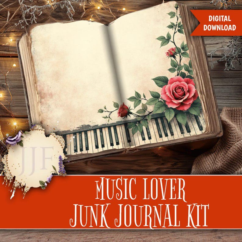 Music Junk Journal Kit Printable, Vintage Music Pages & Ephemera Bundle ...