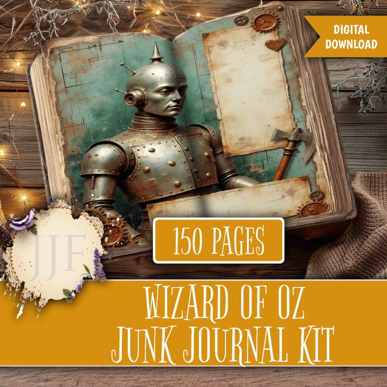 Wizard of Oz Inspired Junk Journal Kit Printable | Yellow Brick Road ...
