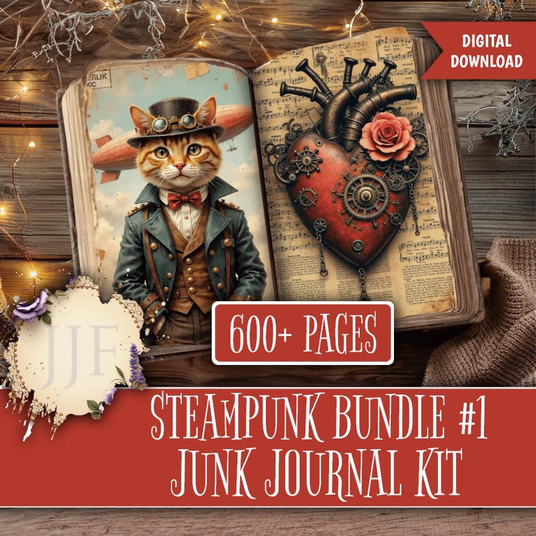 Steampunk Junk Journal Mega Bundle 600+ Pages |steampunk Printable ...