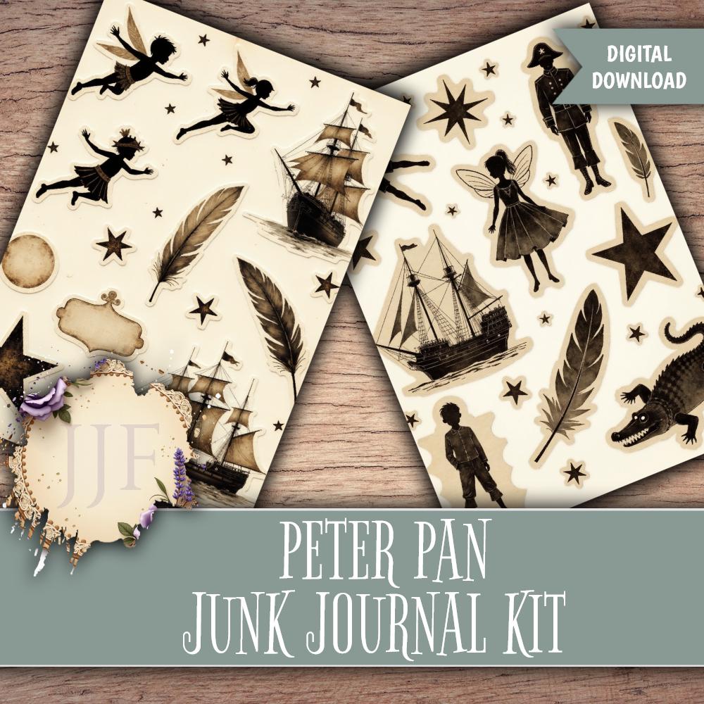 Peter Pan Junk Journal Kit | Neverland Storybook Printable Pages ...
