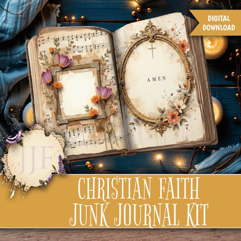Faith Junk Journal Printable Kit | Christian Faith Prayer Journal Pages ...