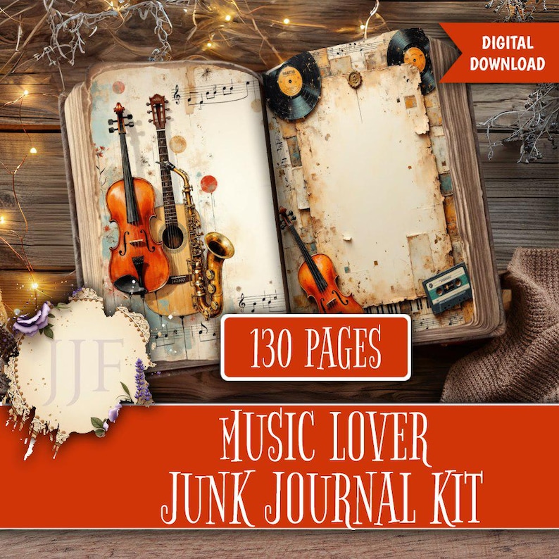 Music Junk Journal Kit Printable, Vintage Music Pages & Ephemera Bundle ...