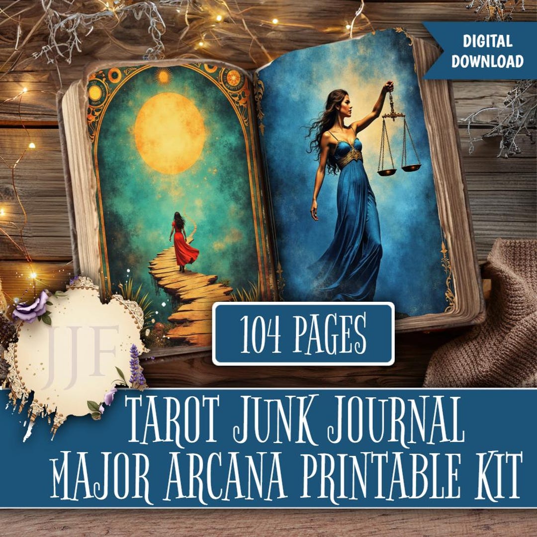 Tarot Cards Junk Journal Kit | Major Arcana Printable Pages & Ephemera ...