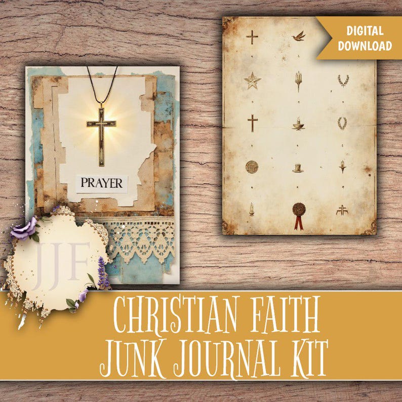 Faith Junk Journal Printable Kit | Christian Faith Prayer Journal Pages ...
