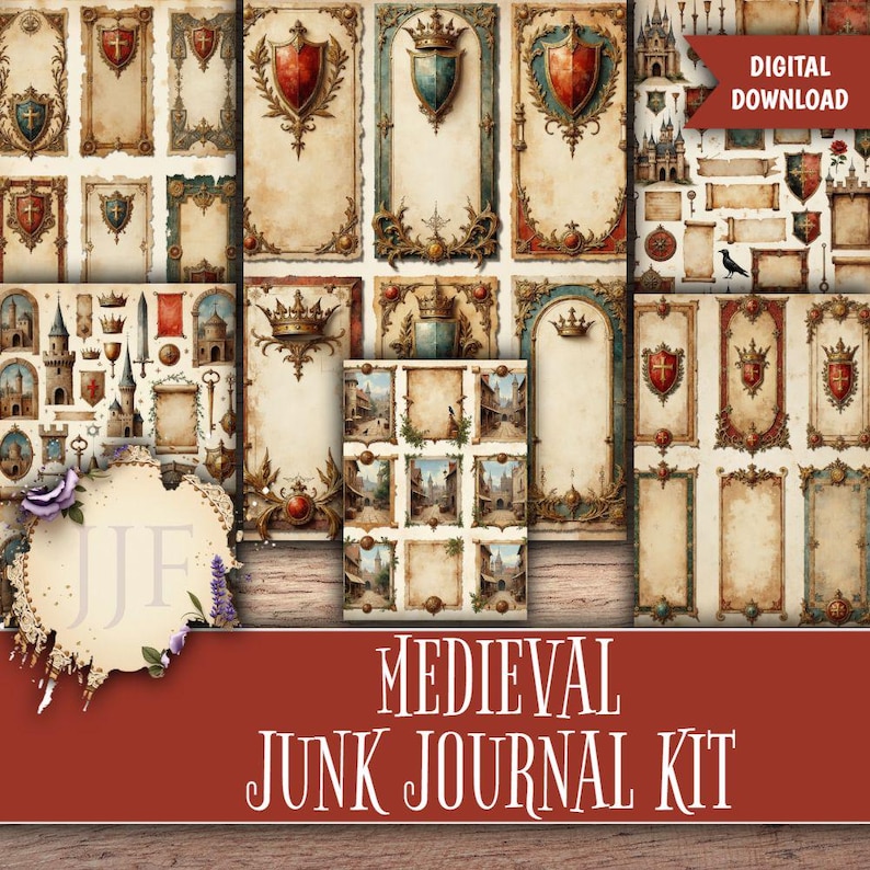 Buy Medieval Junk Journal Kit, Medieval Art, Junk Journal Supplies ...