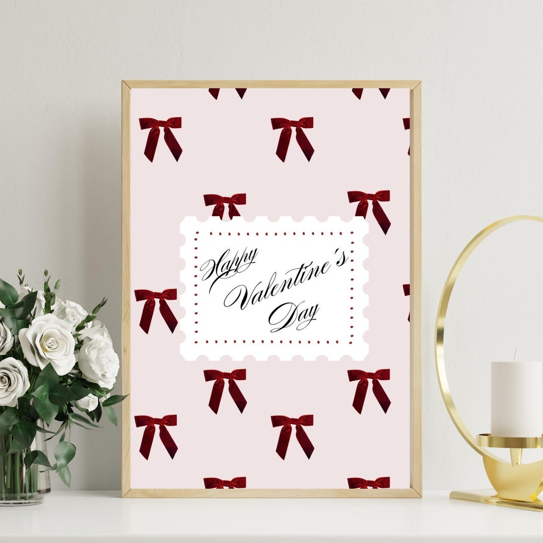 Happy Valentine’s Day Card Template | Minimal Valentine Card | Editable ...