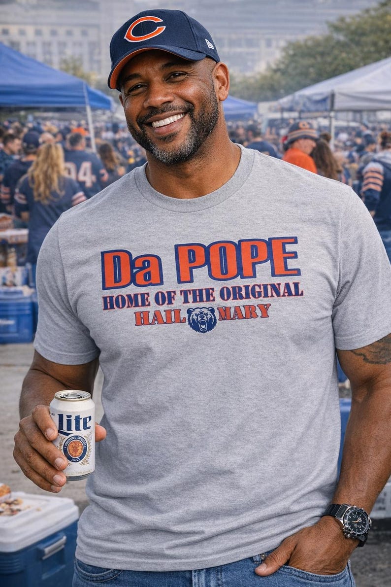 Chicago Bears, Da Pope Tee - Etsy