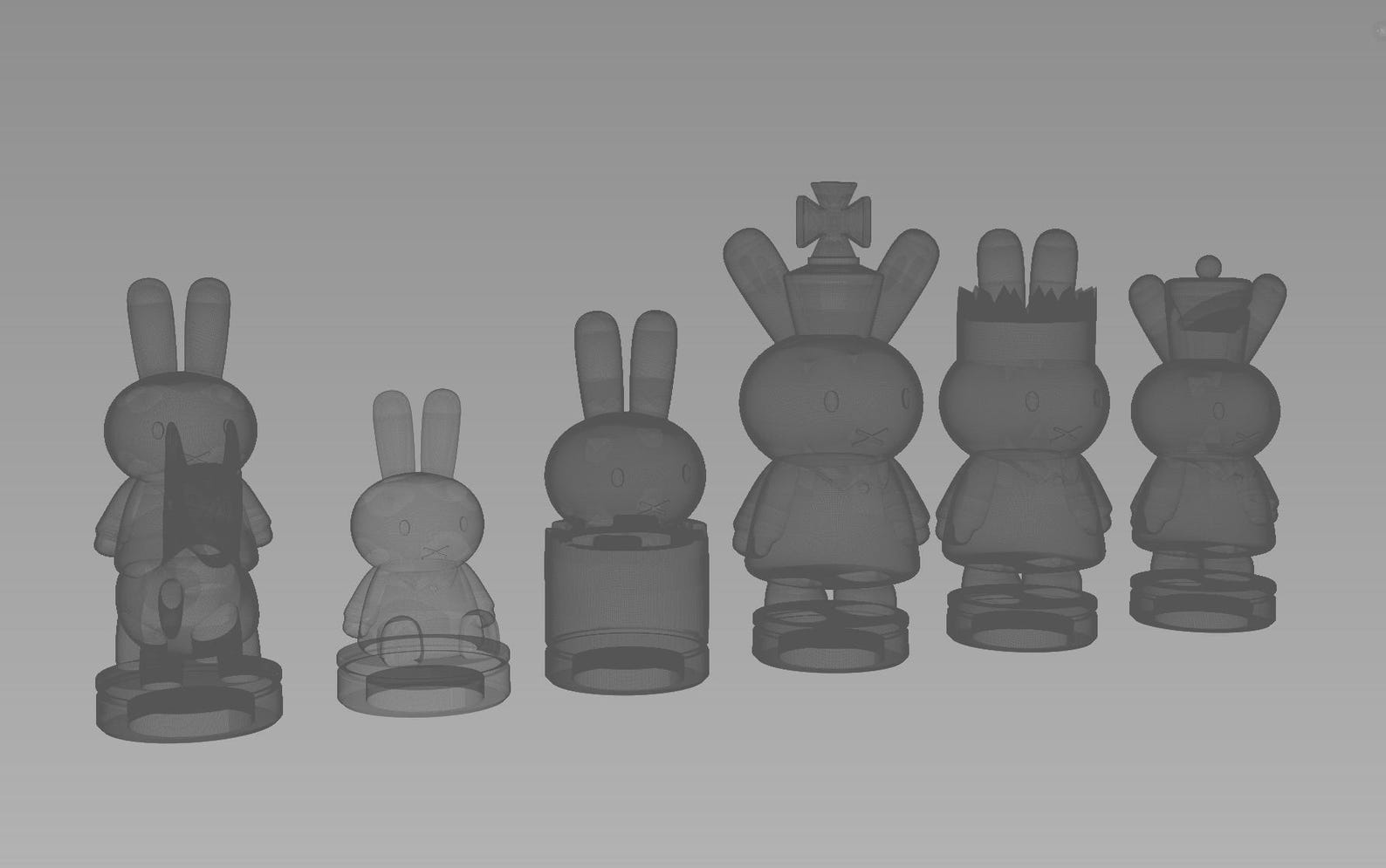 Miffy Chess Digital Model 3D STL - Etsy