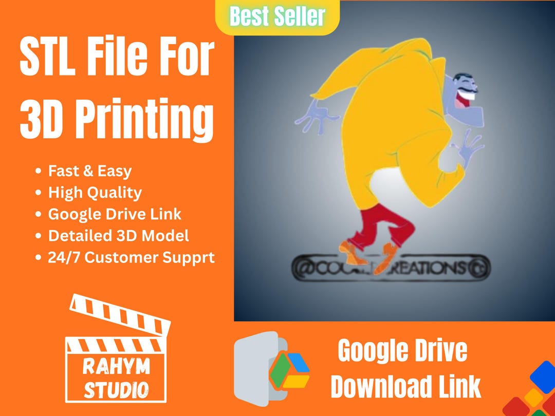Sneaky Cartoon Character 3D Model STL File | Printable Stylized Figure ...