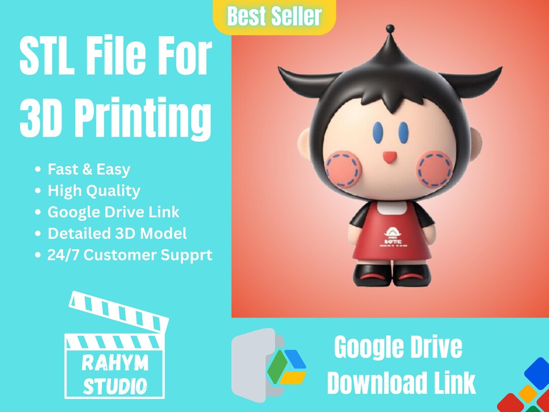 Horned Jester Mascot 3D Model STL Cute Impish Character Miniature ...