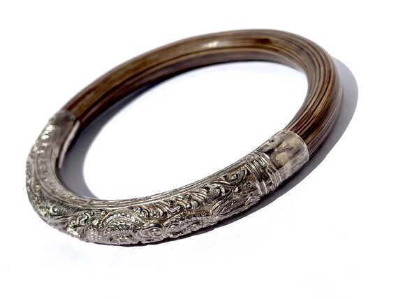 Bamboo bracelet silver store