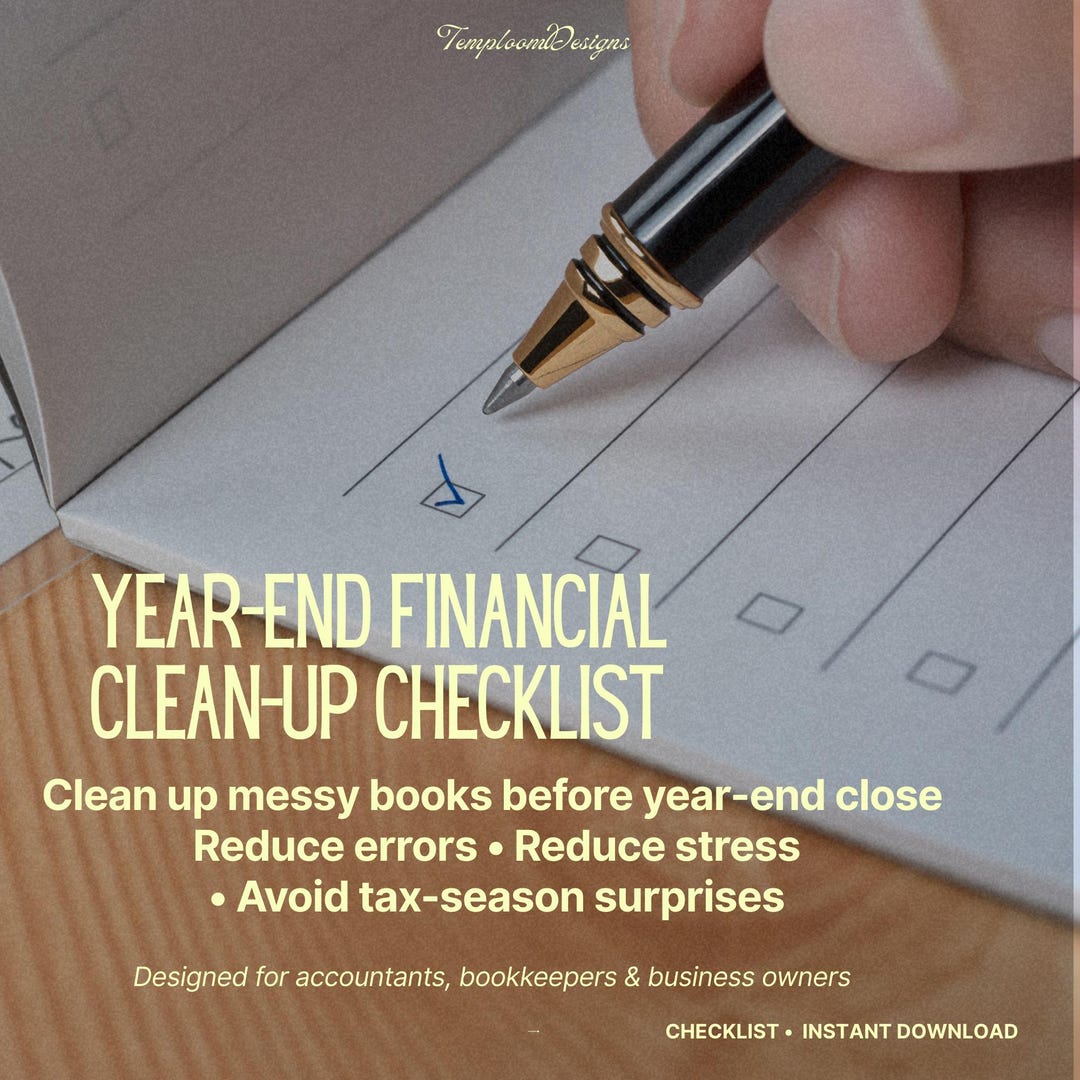 Year End Bookkeeping Checklist | Tax Prep Checklist for Small Business ...