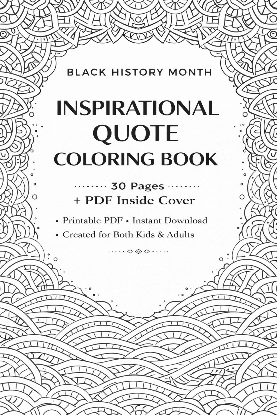 Black History Month Quote Coloring Book – Printable Classroom Activity ...