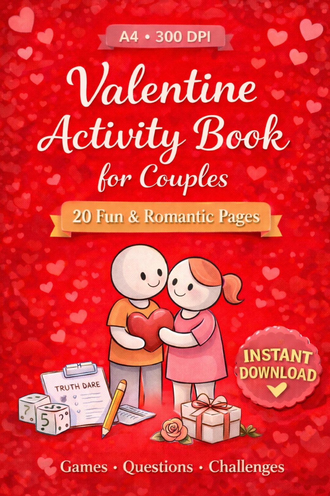 Valentine Activity Book for Couples Love Journal 20 Pages - Etsy