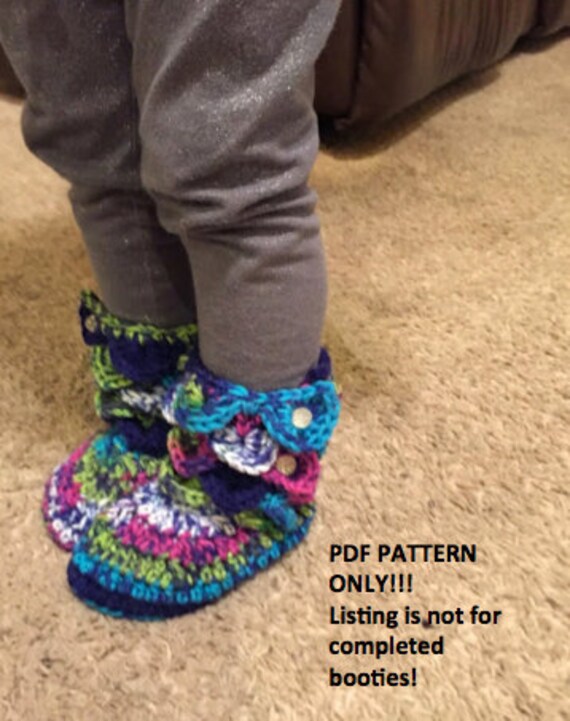 Free Crochet Crocodile Stitch Booties Pattern