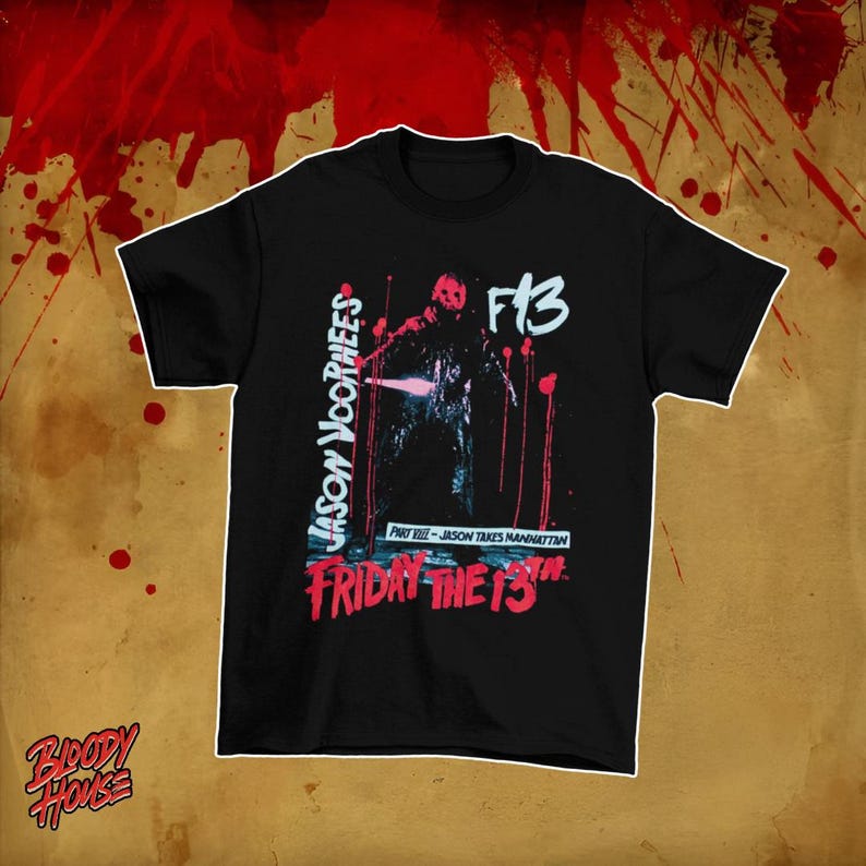 Jason Voorhees F13 Bloody House Exclusive Vintage Tee | Horror Movie ...