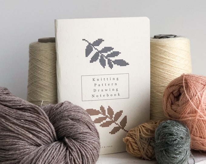 Knitting Pattern Drawing Notebook, Handmade Journal for Knitters, Knit ...