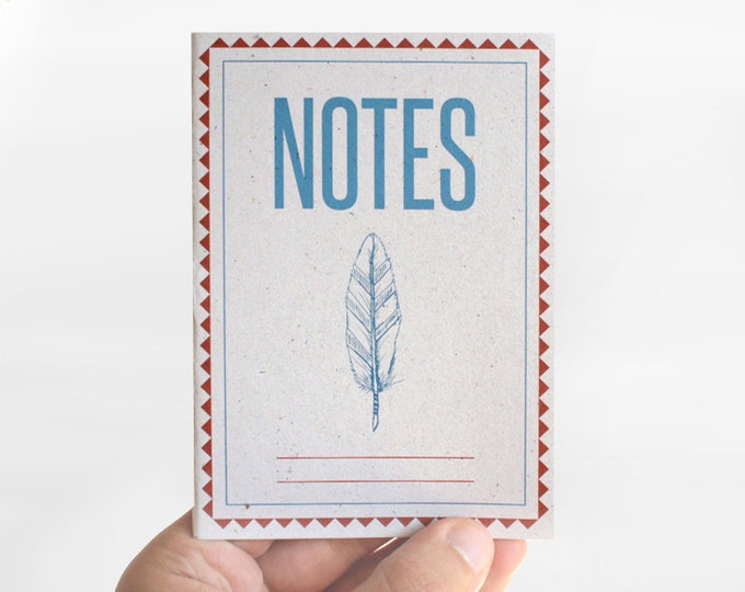 Notebook "blue Feather" - Vintage - Retro - Design - Limited Edition ...